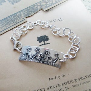 Fiddlehead Bracelet, Fine and Sterling Silver Fern Bracelet ...