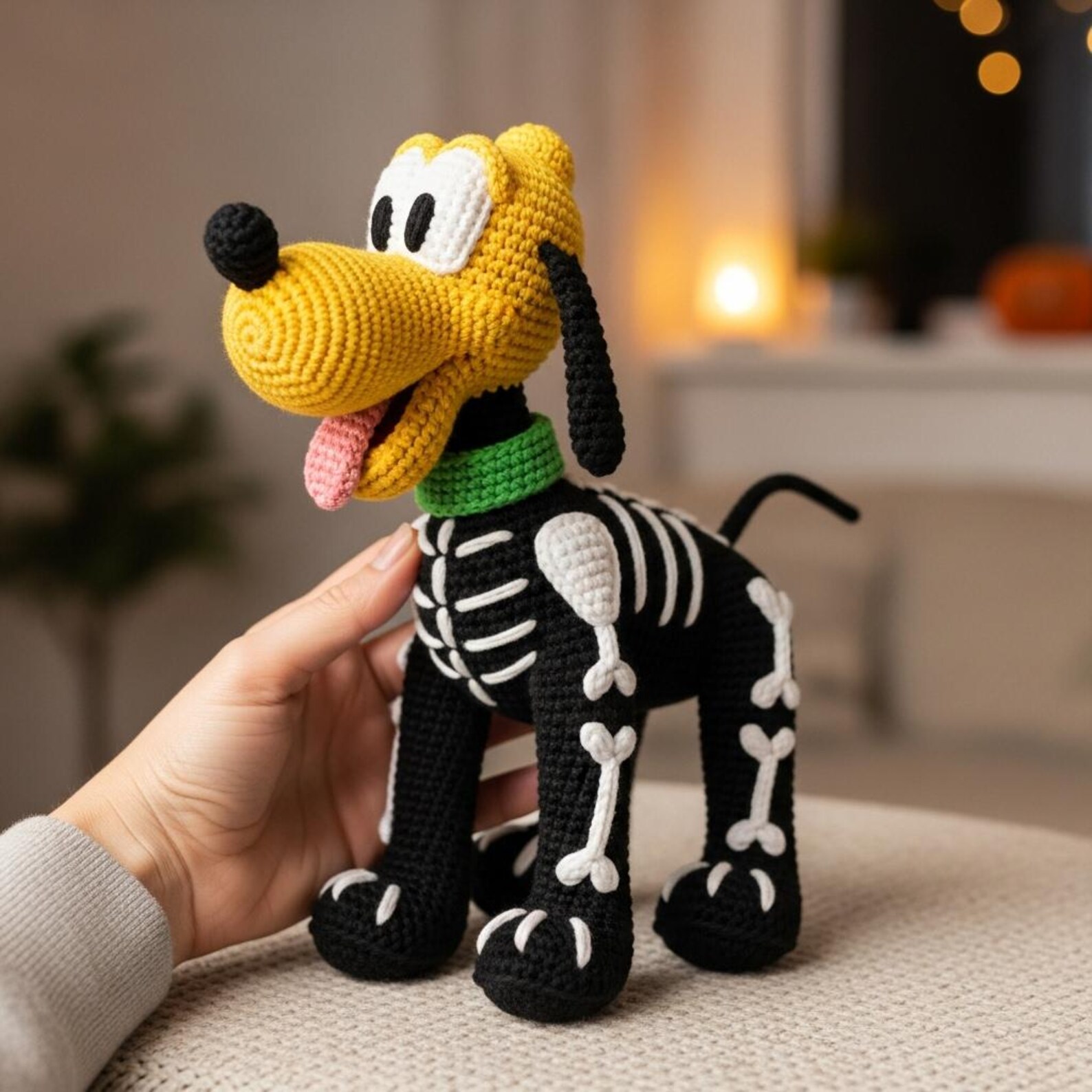 Peluche de perro Pluto de Halloween a crochet, juguete de dibujos ...