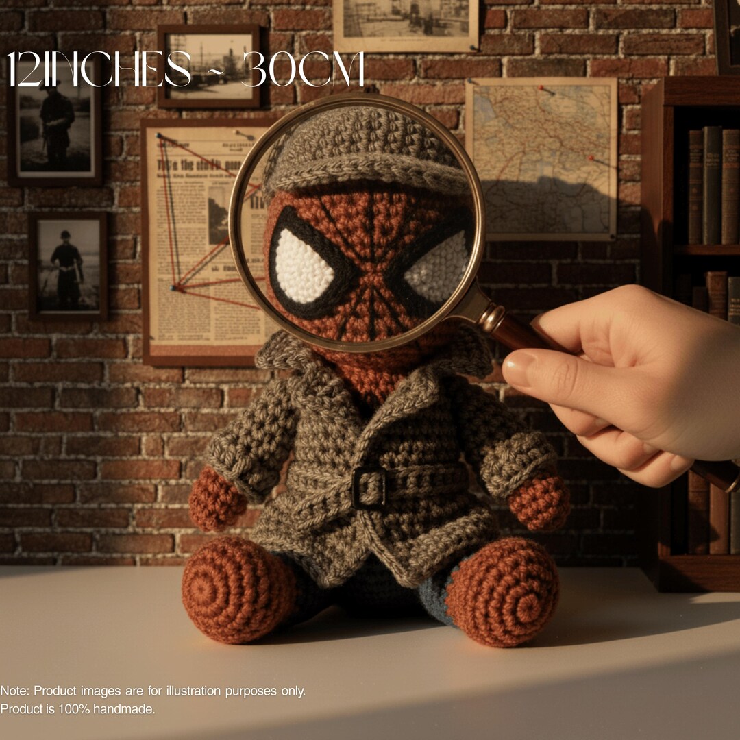 Custom Amigurumi Detective Spider Hero – Mystery Solver Web Slinger in ...