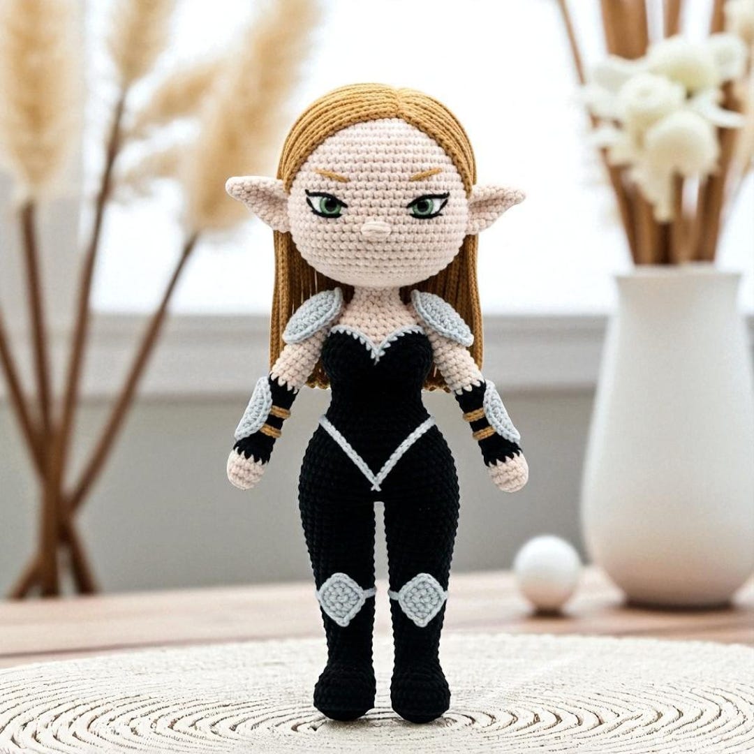 Arya Crochet Plush, Handmade Amigurumi Warrior Doll, Eragon Fan Gift - Etsy
