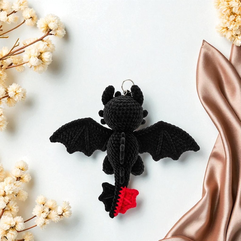 Handmade Crochet Toothless Dragon Plush, Night Fury Amigurumi, Kids ...