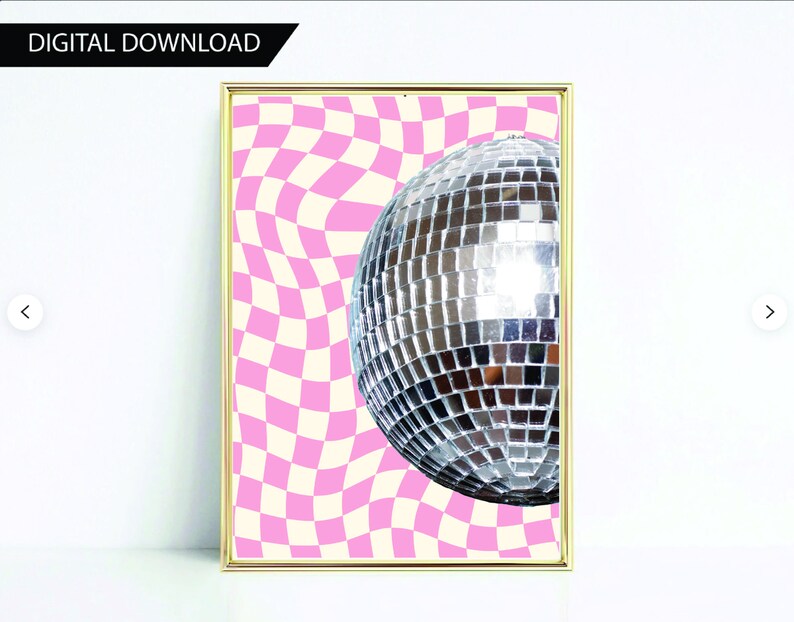 Disco Ball Print, Disco Ball Poster, Printable Wall Art, Disco Ball ...