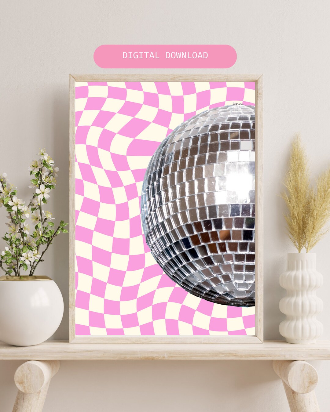 Disco Ball Print, Disco Ball Poster, Printable Wall Art, Disco Ball ...