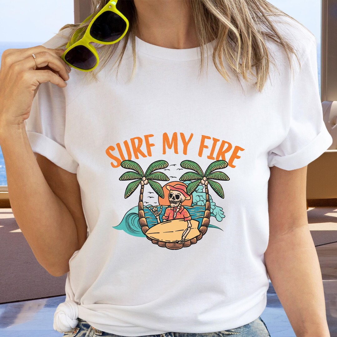 Funny Shirt : Retro Beach Surf Vibes Tee , Bella Canvas T-shirt - Etsy
