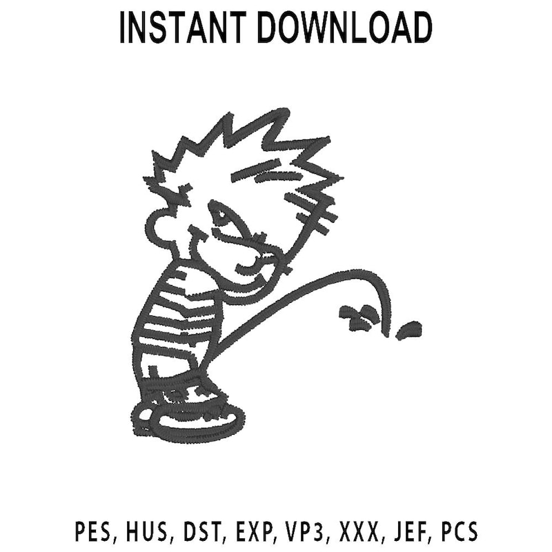 Calvin Pee on Decal - Etsy
