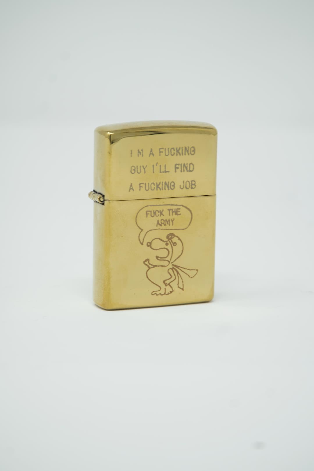 Engraved Funny Gold Flip Lighter – “vietnam War Humor” – Windproof ...