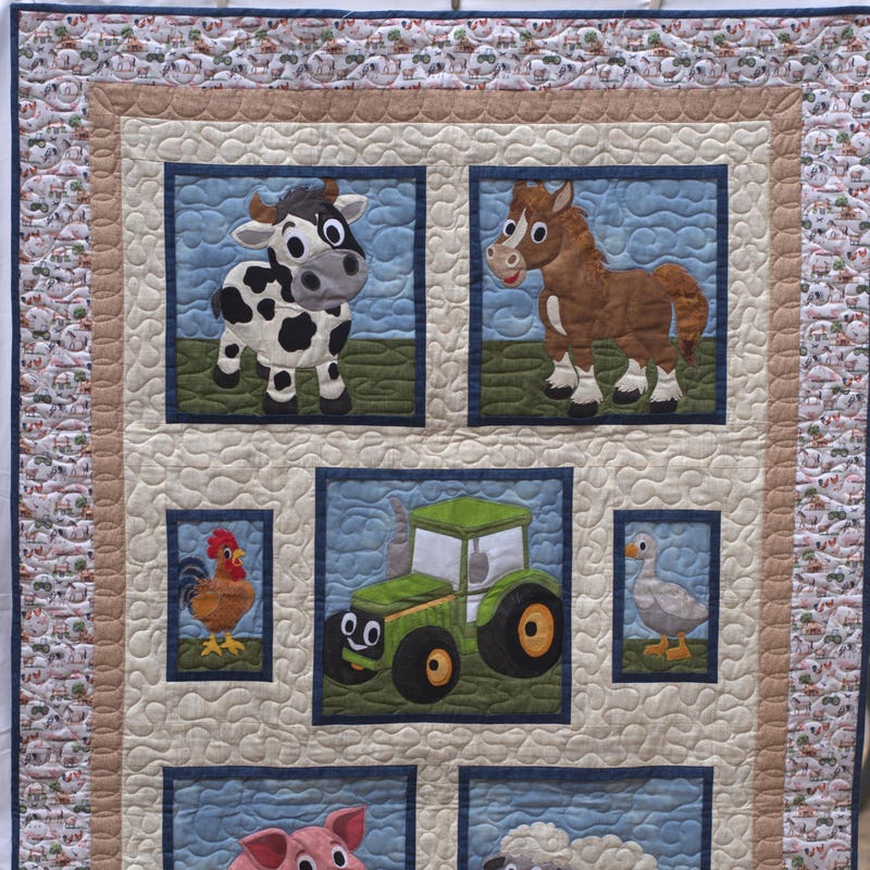 Farm Animals Quilt - Etsy