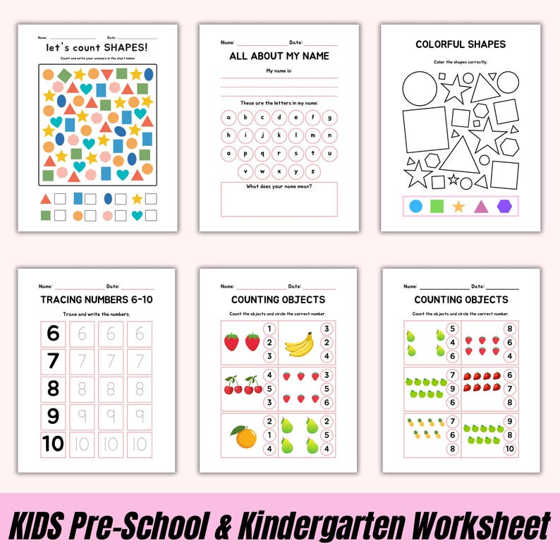 Alphabet Worksheets Printable Tracing Coloring Homeschool Teacher Kids ...