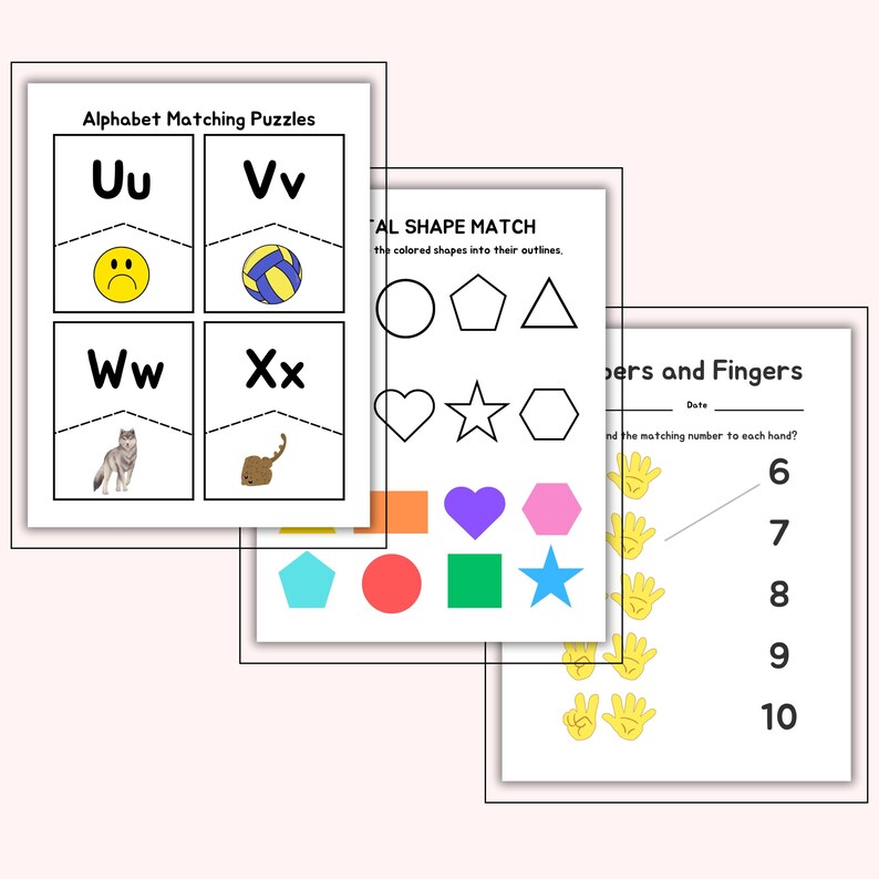 Preschool Pre-k + Kindergarten Learning Bundle | +100 Pages | Printable ...