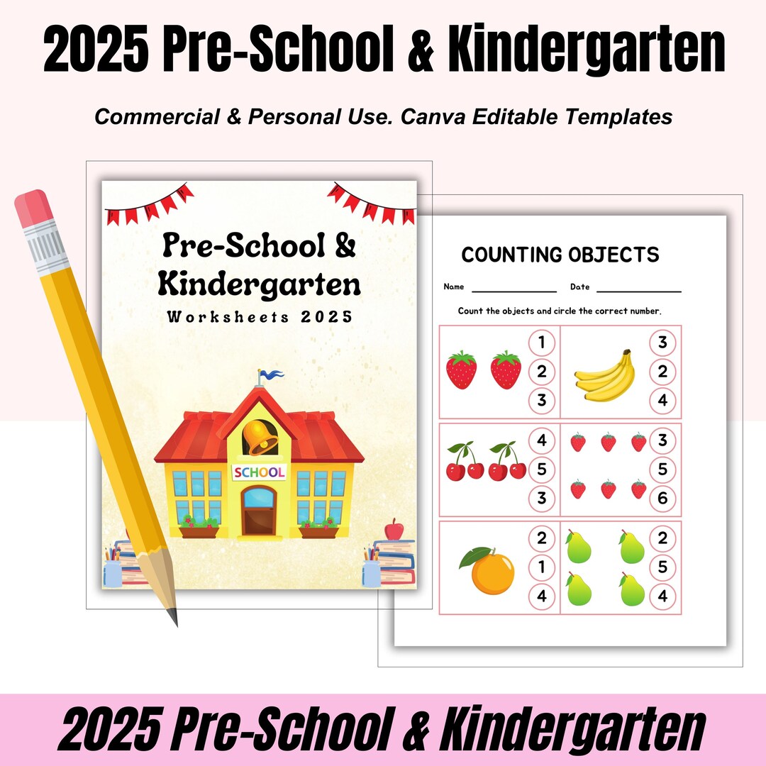 Preschool Pre-k + Kindergarten Learning Bundle | +100 Pages | Printable ...