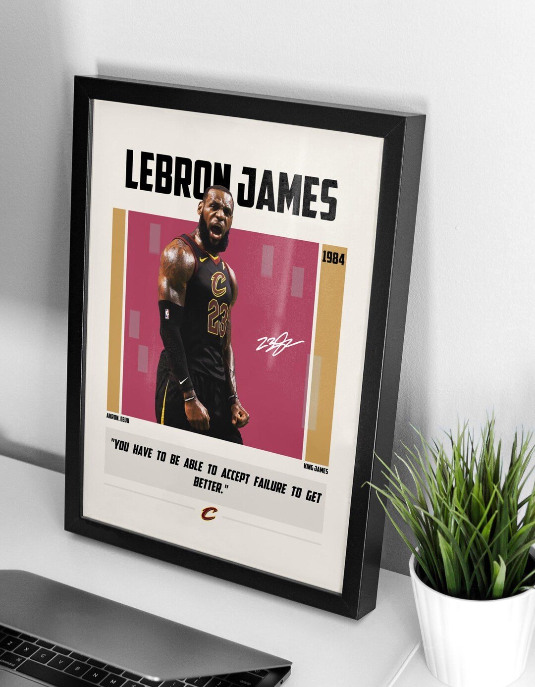 Lebron James Poster, Cavs Poster, Lebron Poster, Wall Art Sport, Custom ...