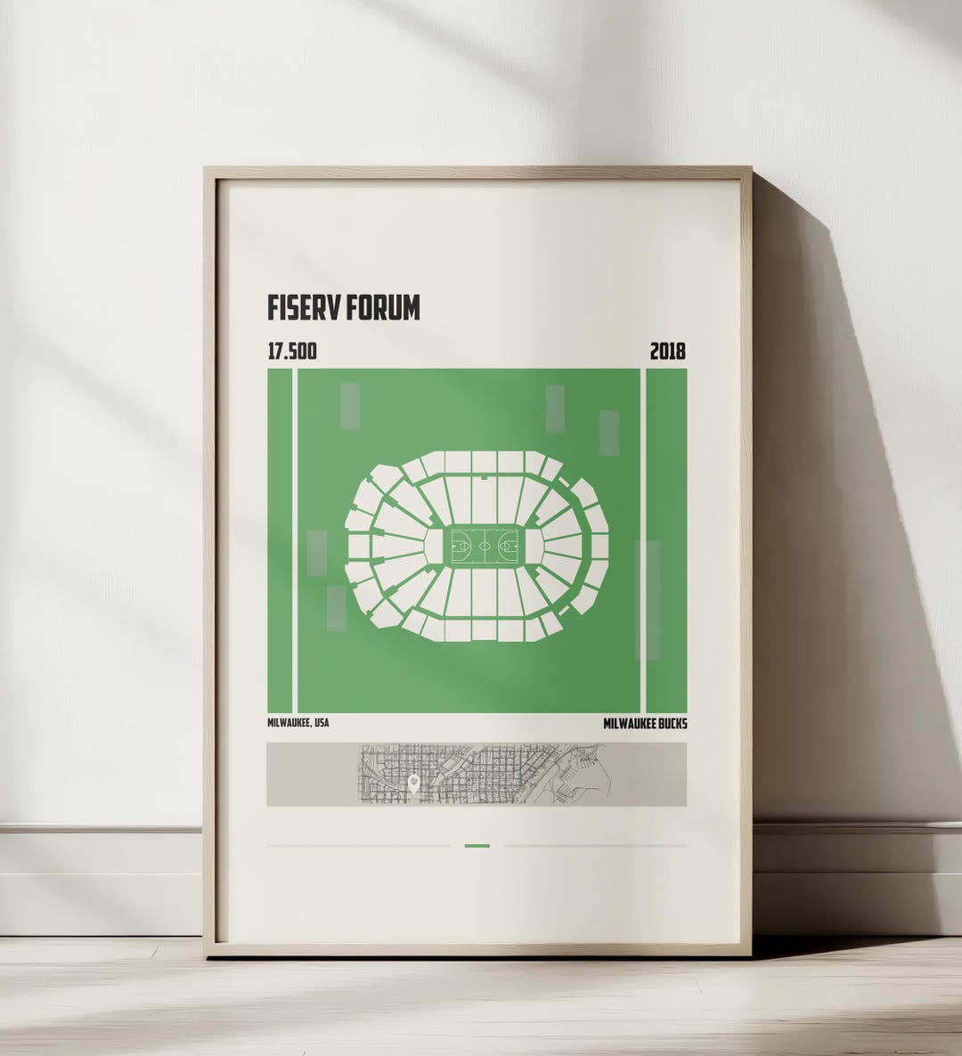 Fiserv Forum Poster, Milwaukee Bucks Poster, NBA Poster, Giannis Poster ...