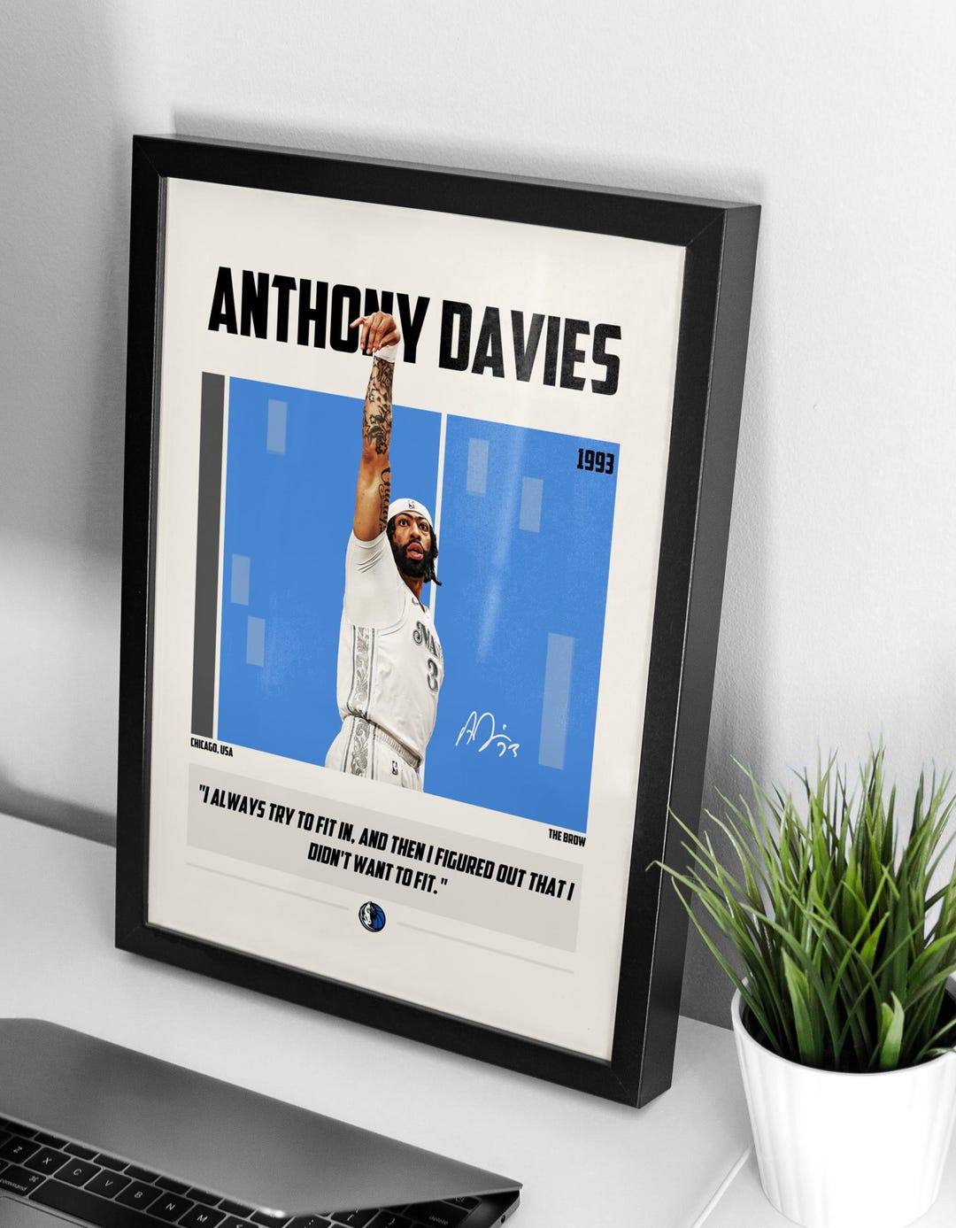 Anthony Davis Poster, Dallas Mavericks Poster, Gift for Him, Wall Art ...