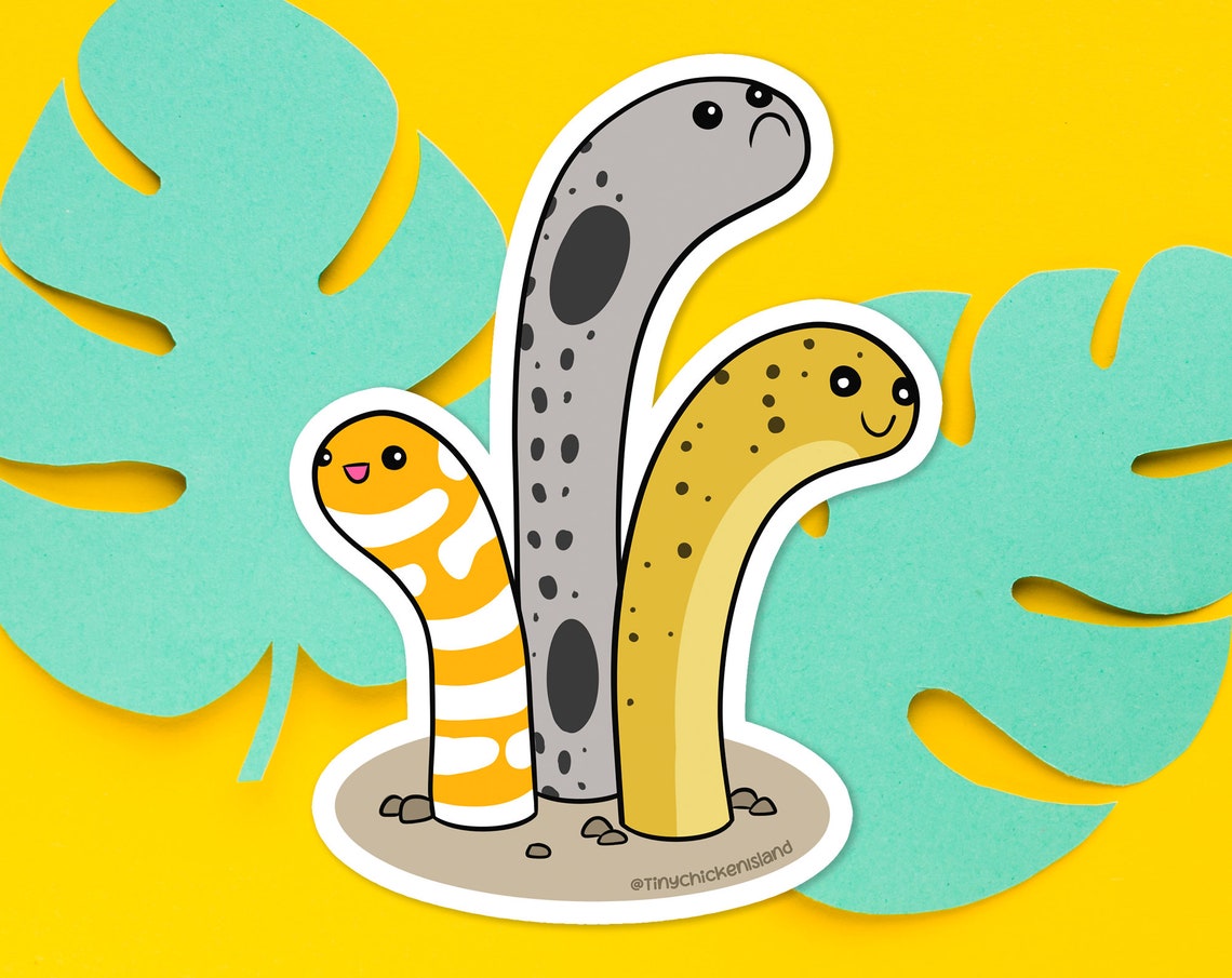 Garden Eels Vinyl Sticker, Eel Sticker, Vinyl Sticker, Garden Eel ...