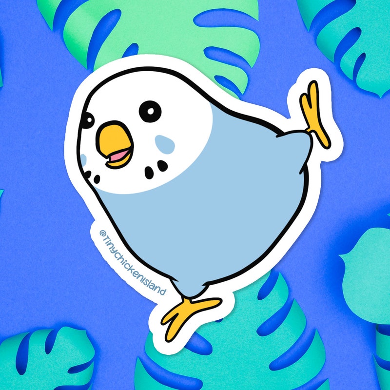 Budgie Vinyl Sticker - Etsy