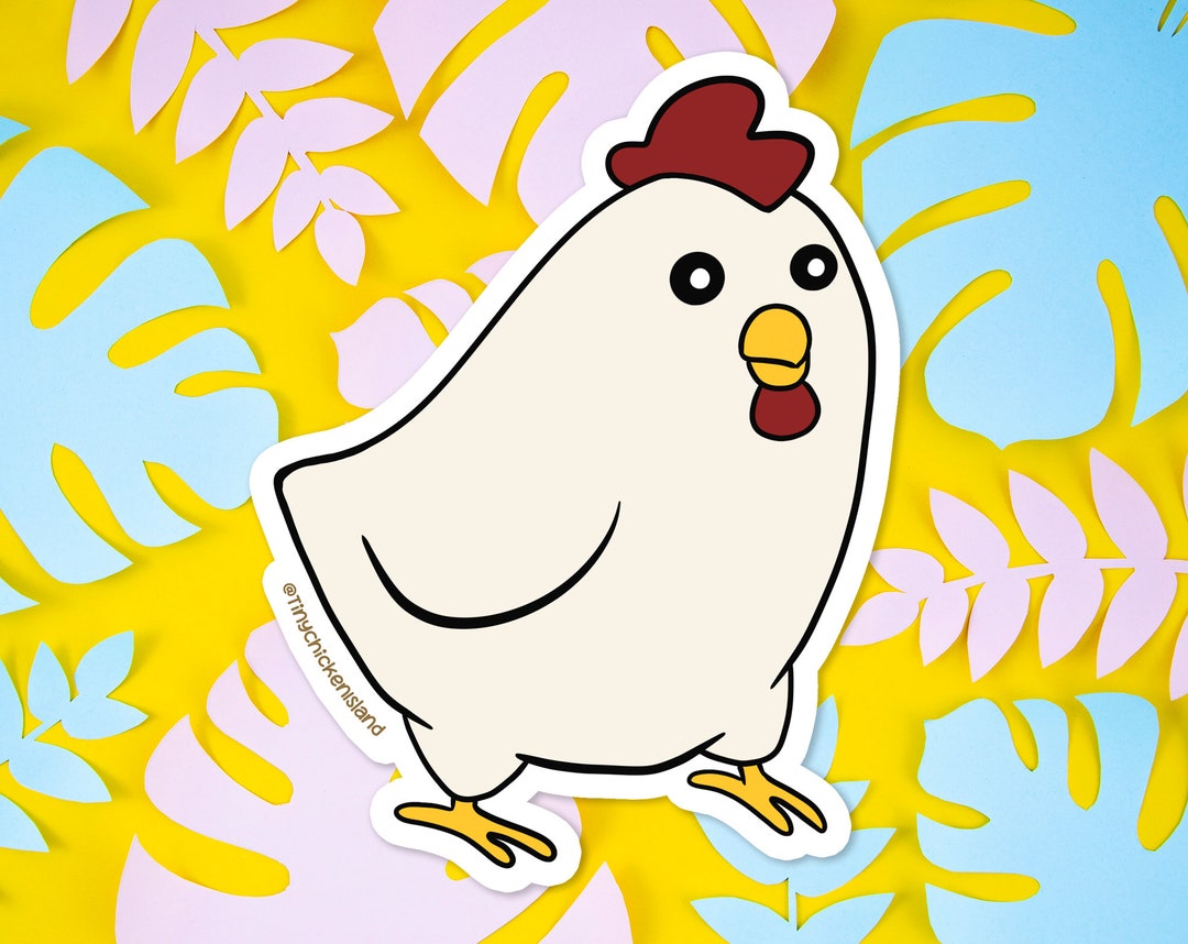 Chicken Vinyl Sticker, Chicken Sticker, Vinyl Sticker, Chickens, Cute ...