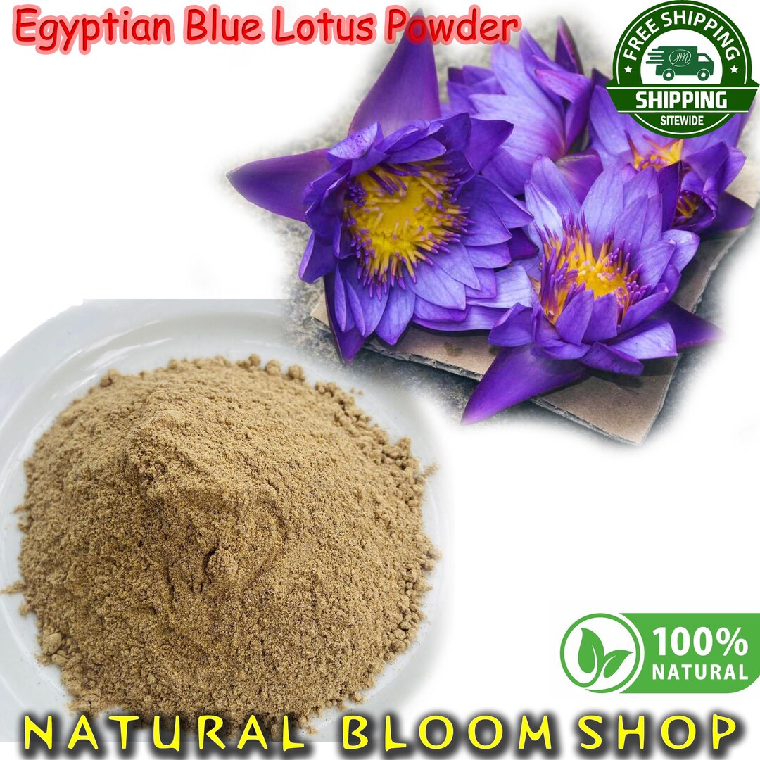 25 Grams Blue Lotus Powder, Organic Egyptian Blue Lotus Powder, Organic ...