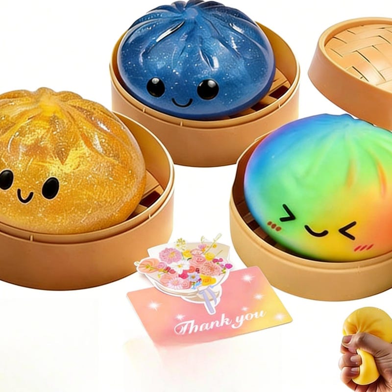 Squishy Dumpling Toys - Etsy UK