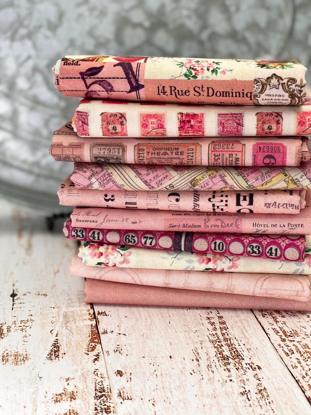 Tim Holtz Palette - Pink - Freespirit ~ Yard, Half Yard and Fat Quarter ...