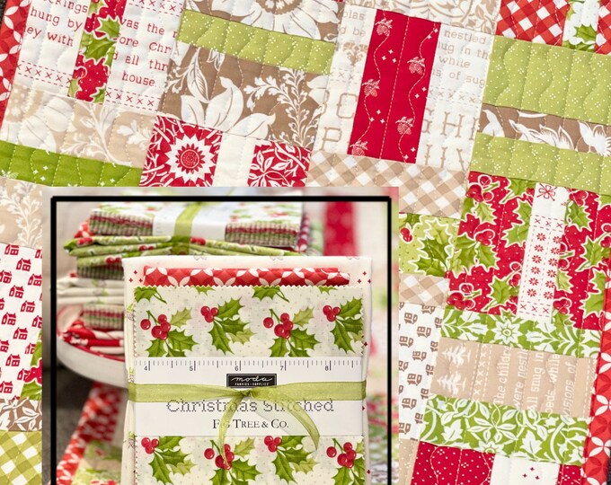 Intertwine Tablerunner Quilt Kit Christmas Stitched/christmas Figs II ...