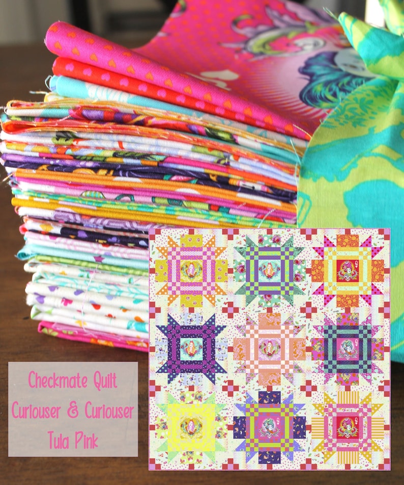 Checkmate Quilt Kit Curiouser & Curiouser by Tula Pink - Etsy