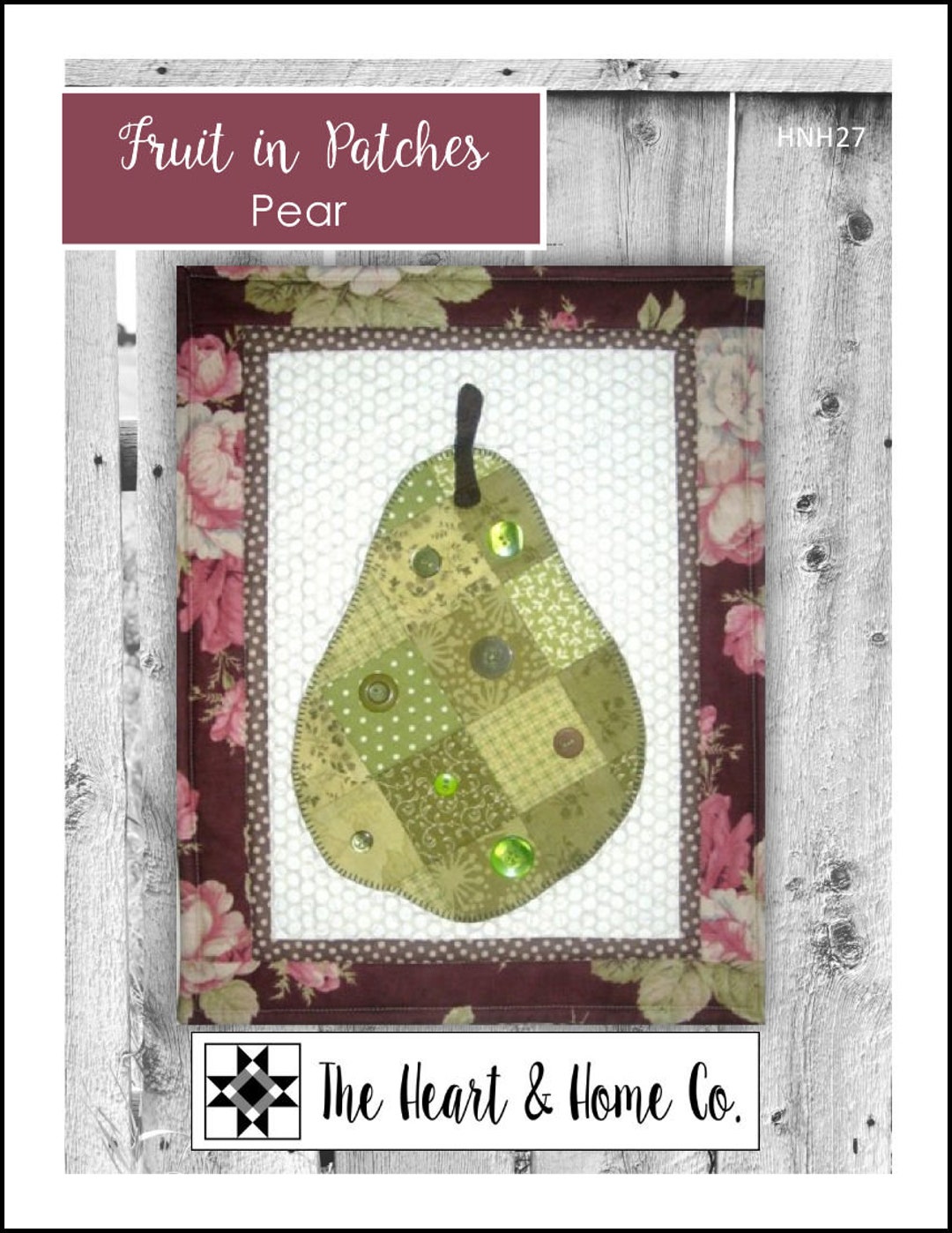 HNH27 Fruit in Patches - Pear PDF Pattern - Etsy