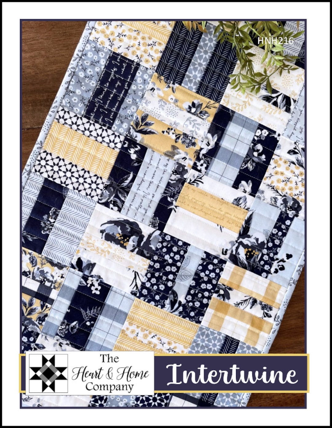 HNH216 Intertwine by the Heart and Home Co PDF Pattern Tablerunner - Etsy