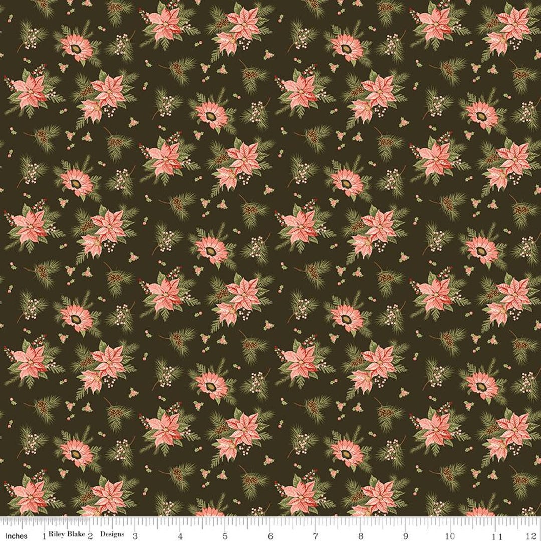 Glisten by Sandy Gervais ~ Riley Blake - C16223 Floral Mocha ~ Sold by ...