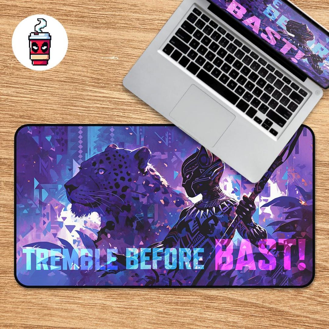 Herald of Bast!, King, Comic Gaming Desk Pad, Comic Themed Large Mouse ...