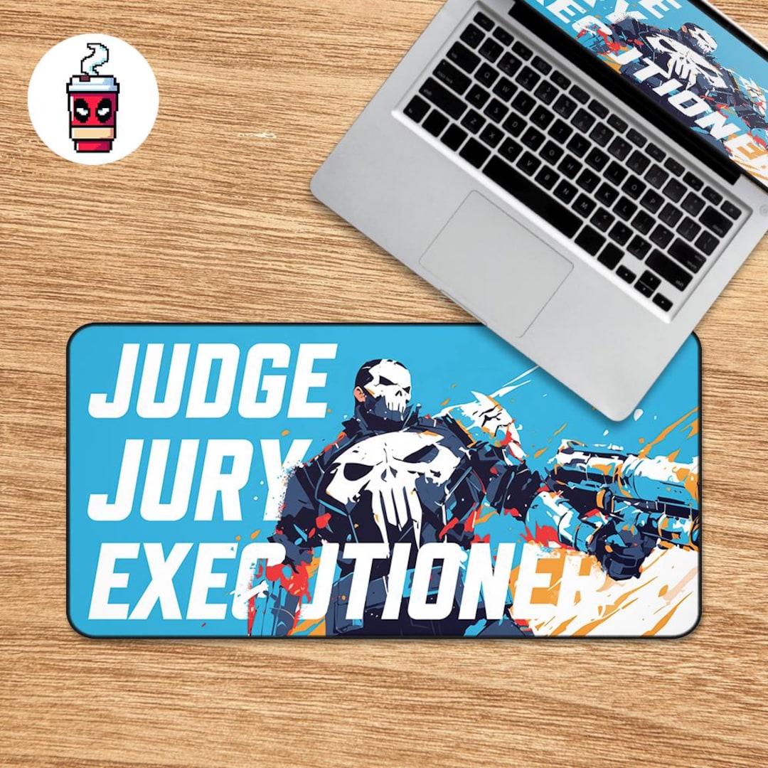 Skull Punisher, Comic Gaming Desk Pad, Comic Themed Large Mouse Pad ...