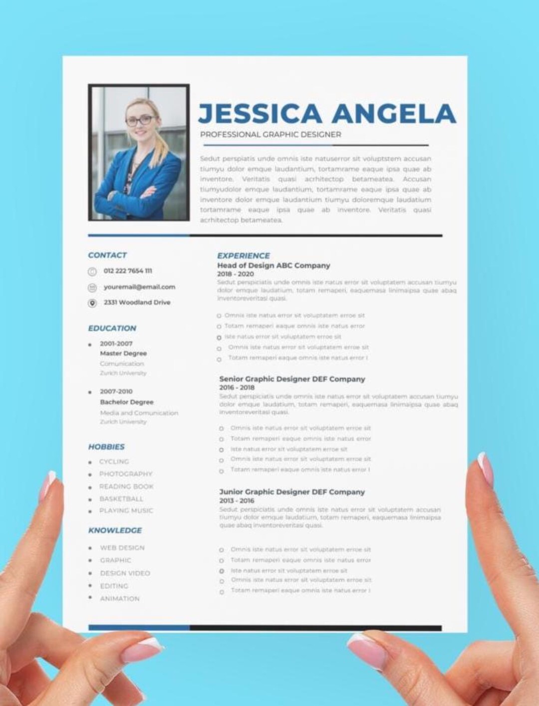 Resume Template | Canva Resume Template | CV Template | Get Landed | ATS Resume | Resume With ...