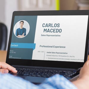 Resume Template | Resume With Cover Letter | Canva Cv Template | Resume ...