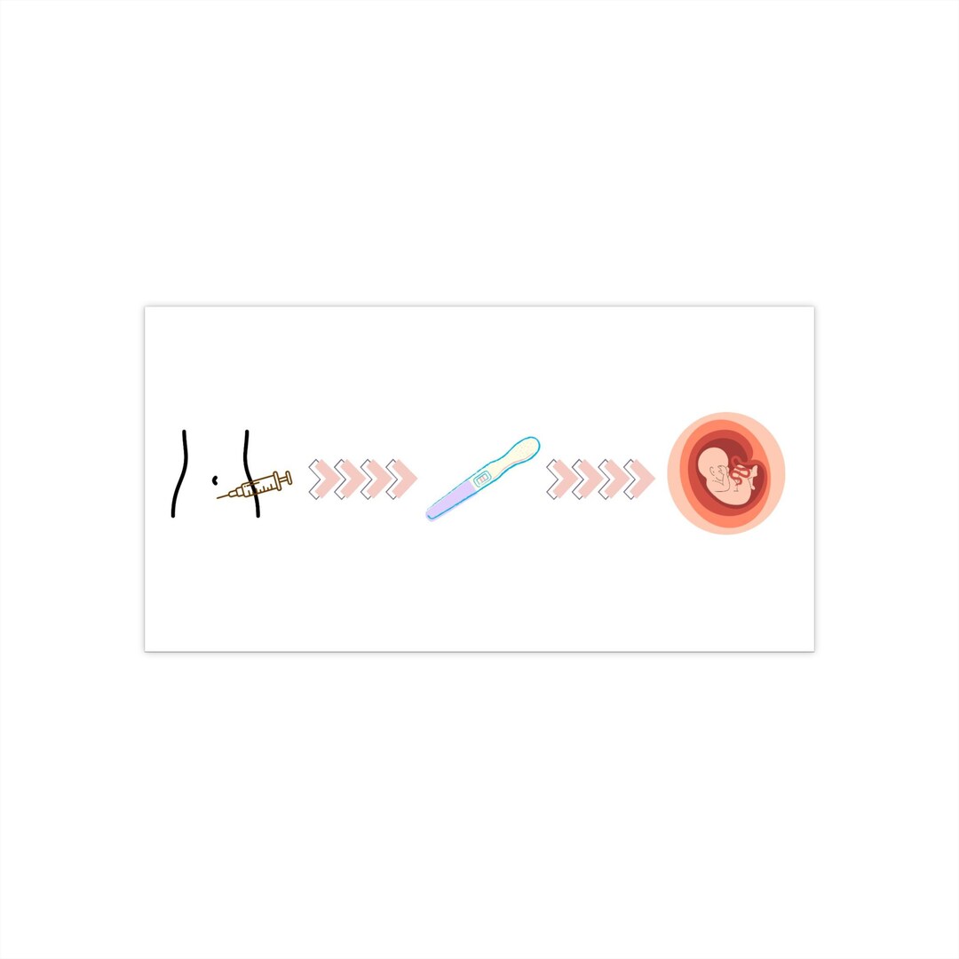 Infertility Bumper Sticker Cute IVF IUI Gift Car Sticker for Fertility ...