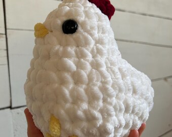 Crochet Chicken | Strawberry Handmade Chicken Amigurumi Plushie | Pink ...