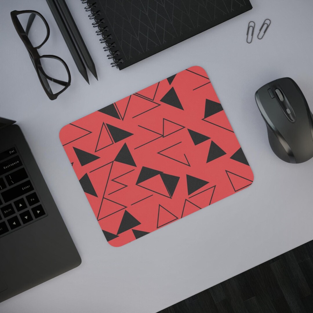 Geometric Desk Mouse Pad, Stylish Office Decor, Modern Workspace ...