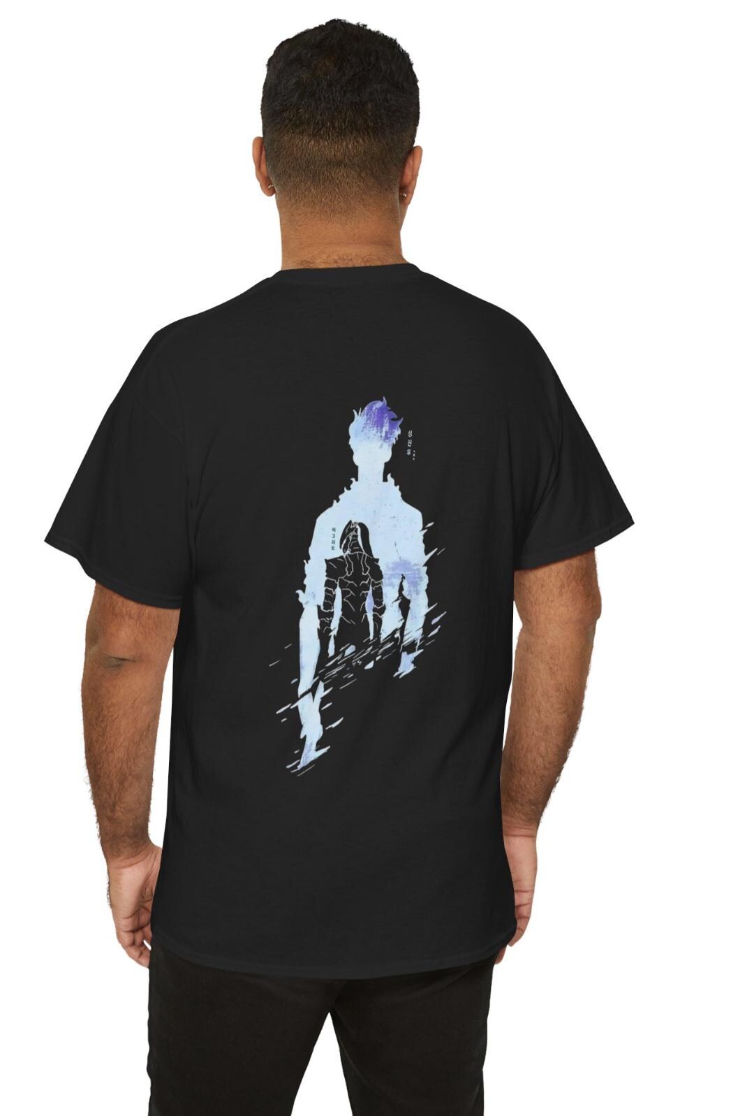 Solo Leveling Anime T-shirt Watercolor Silhouette Unisex Heavy Cotton ...