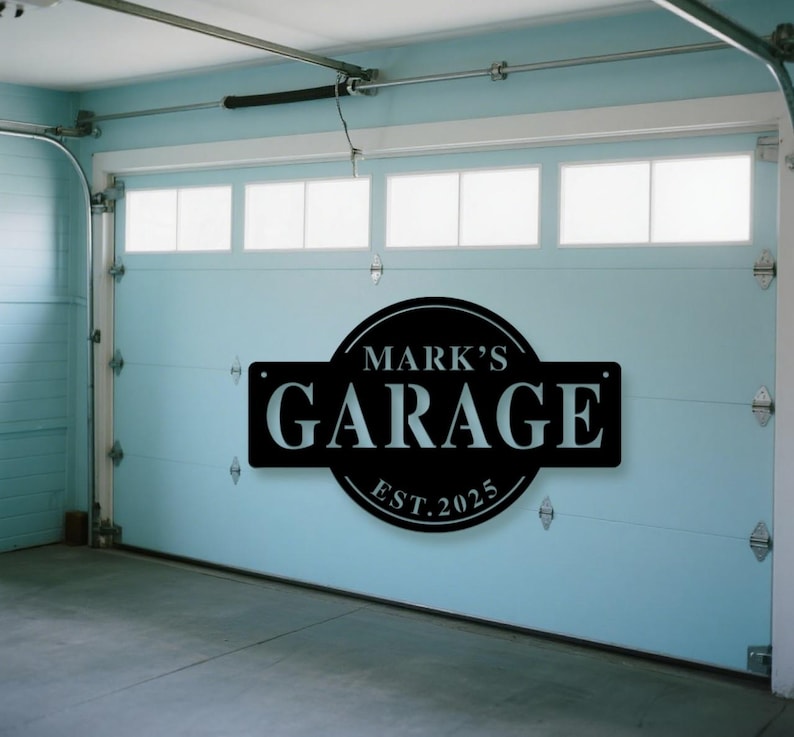 Personalized Metal Garage Sign – Custom Name Plaque, Handyman Sign ...