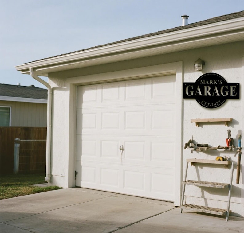 Personalized Metal Garage Sign – Custom Name Plaque, Handyman Sign ...