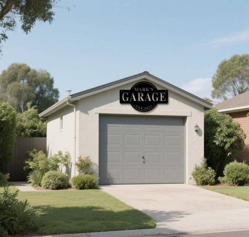 Personalized Metal Garage Sign – Custom Name Plaque, Handyman Sign ...