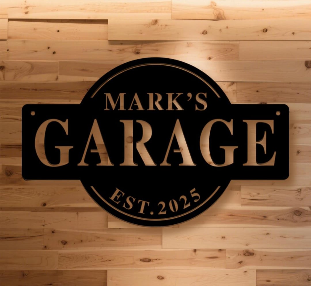 Personalized Metal Garage Sign – Custom Name Plaque, Handyman Sign ...