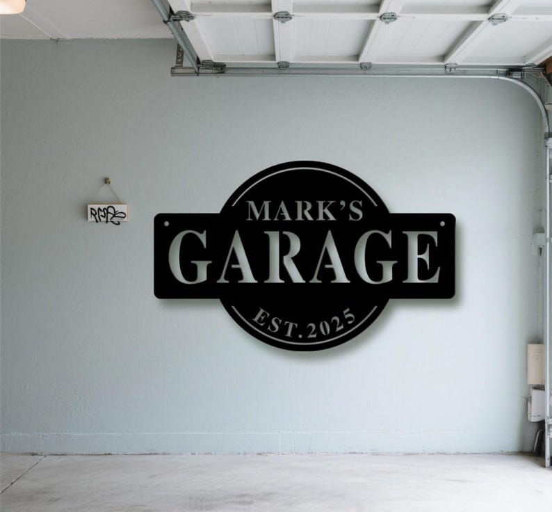 Personalized Metal Garage Sign – Custom Name Plaque, Handyman Sign ...
