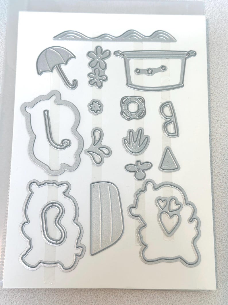 2022 Hippest Hippos Stampin up Set of 7 Hippo and Word Cling Stamps and ...