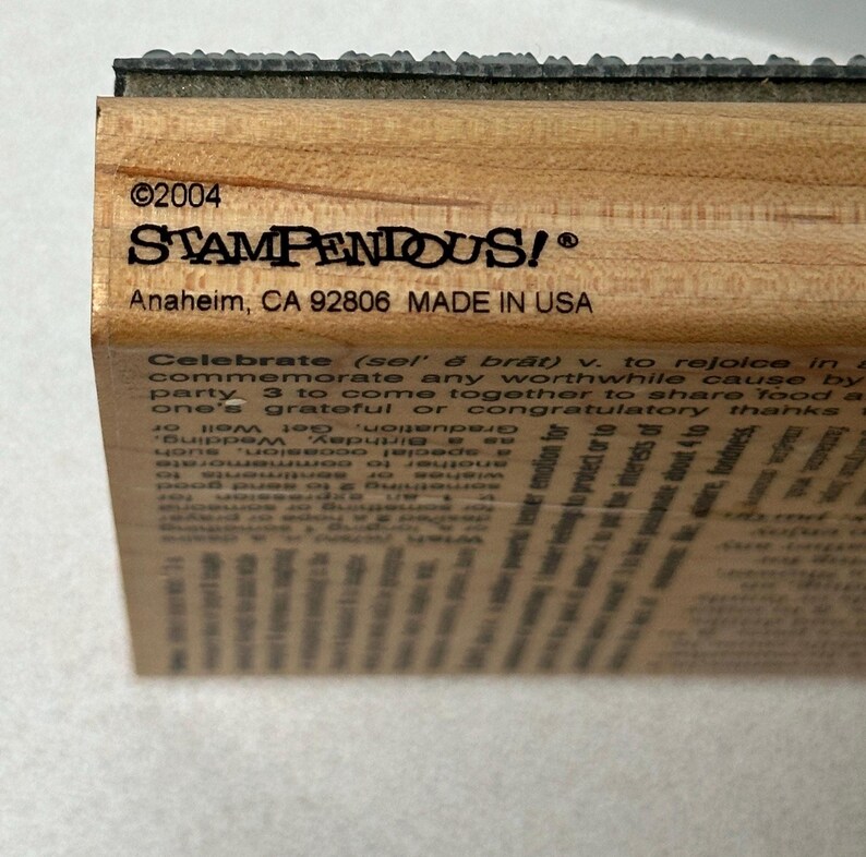 5x4 Inch Large Wood Stampendous Stamp Dream Text R105 Made in USA ...