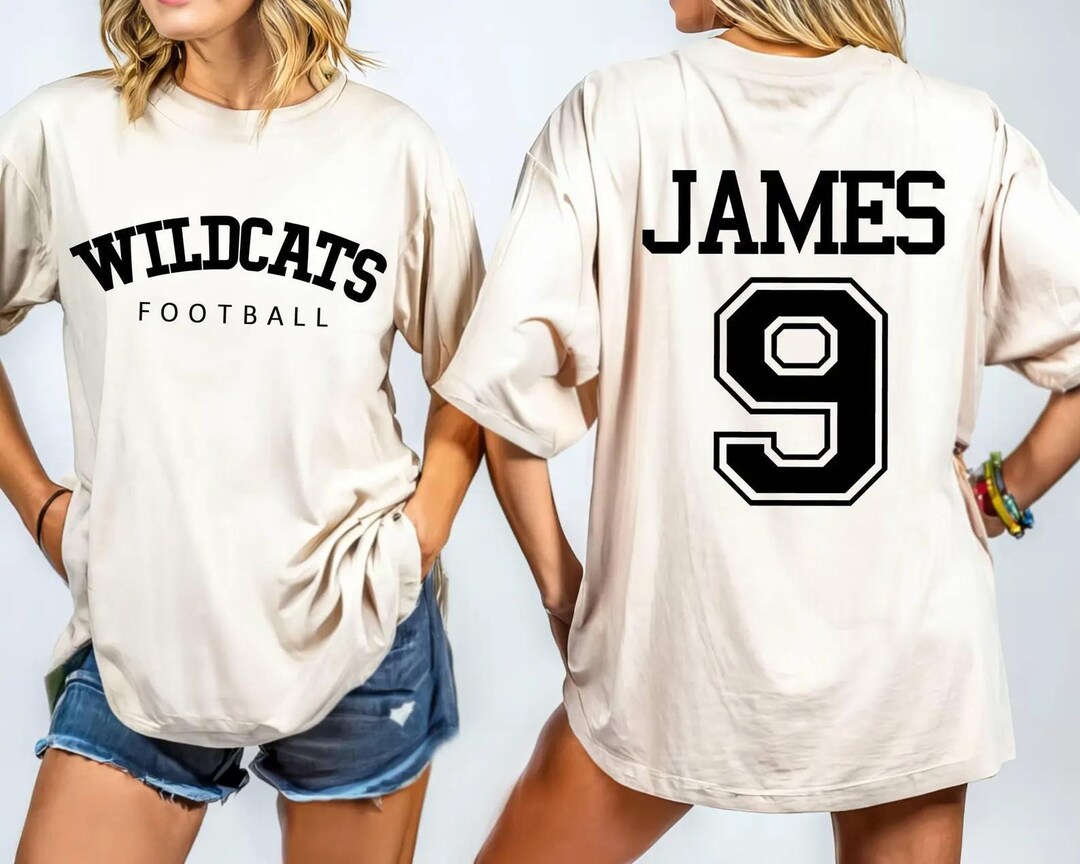 Custom Football Team Shirt: Personalized Name & Number, Game Day Tee - Etsy