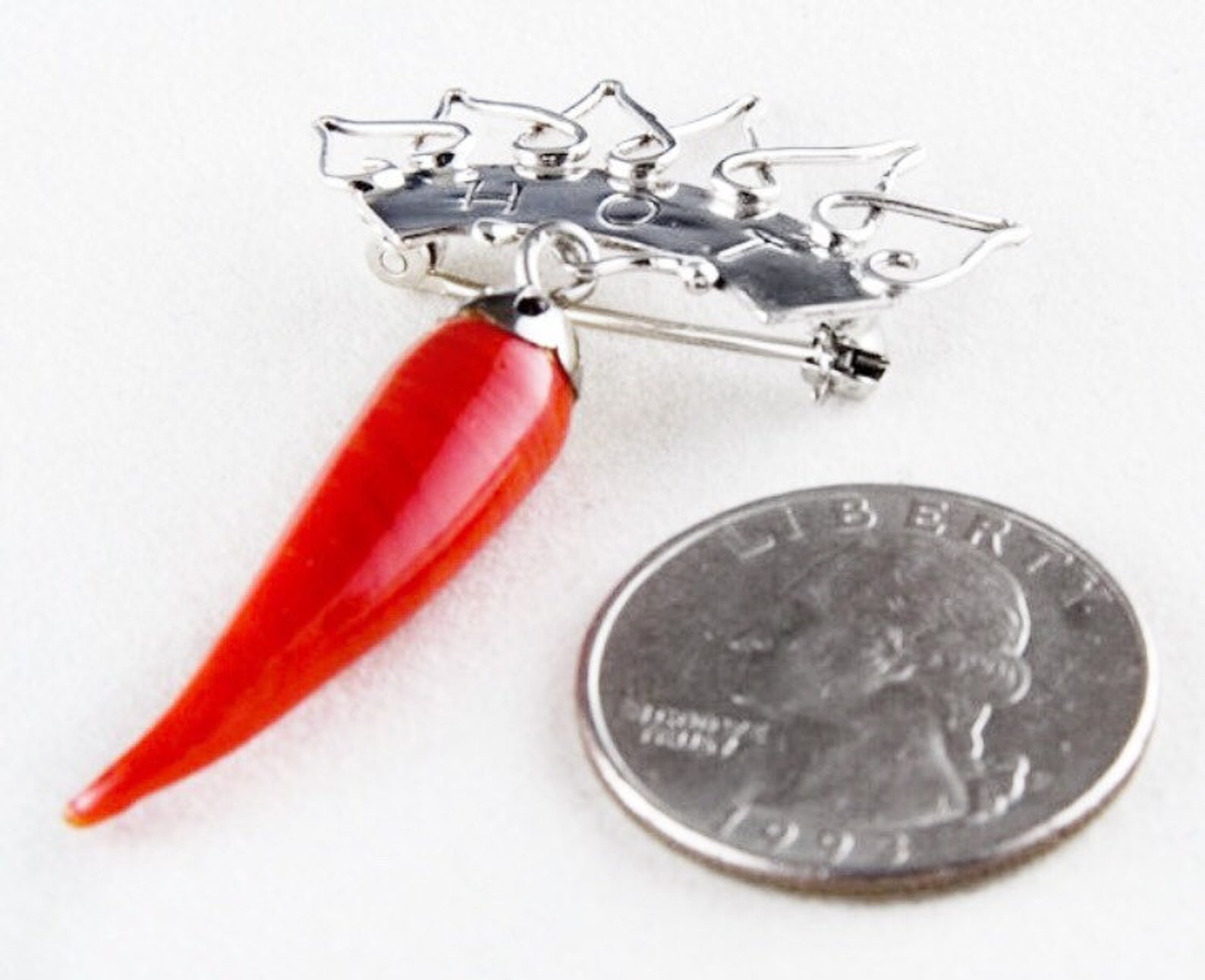 Red Hot Chili Pepper Sterling Silver Pin - Etsy