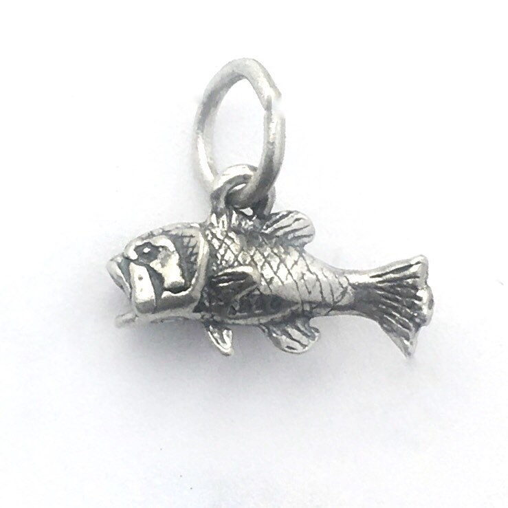 Little Largemouth Bass Fish Sterling Silver Charm Bass | Etsy