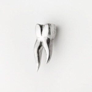 Tooth Sterling Silver Tack, Tooth Tie Tack, Silver Tooth Pin, Molar Pin ...