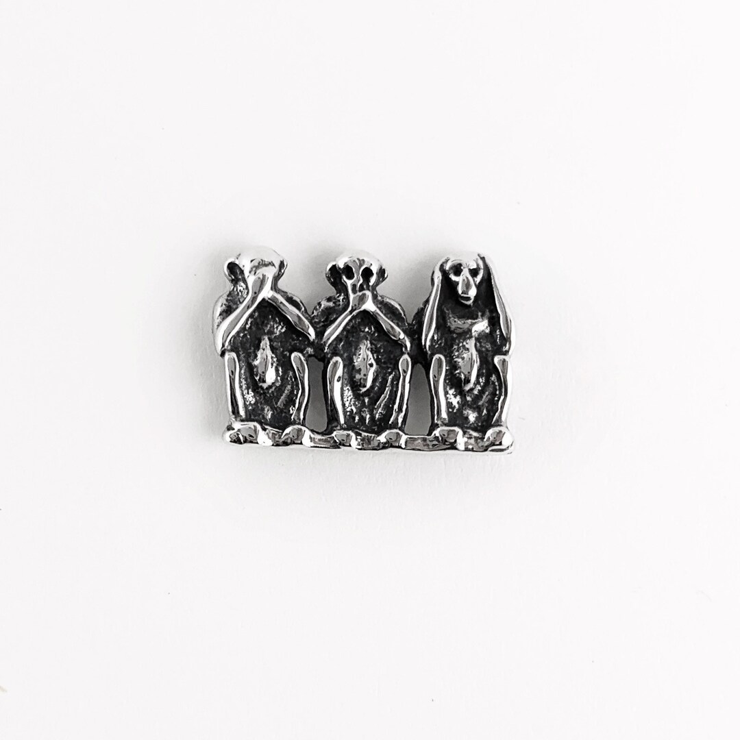 Little Monkey Pin, See No Evil, Speak No Evil, Hear No Evil Monkeys ...