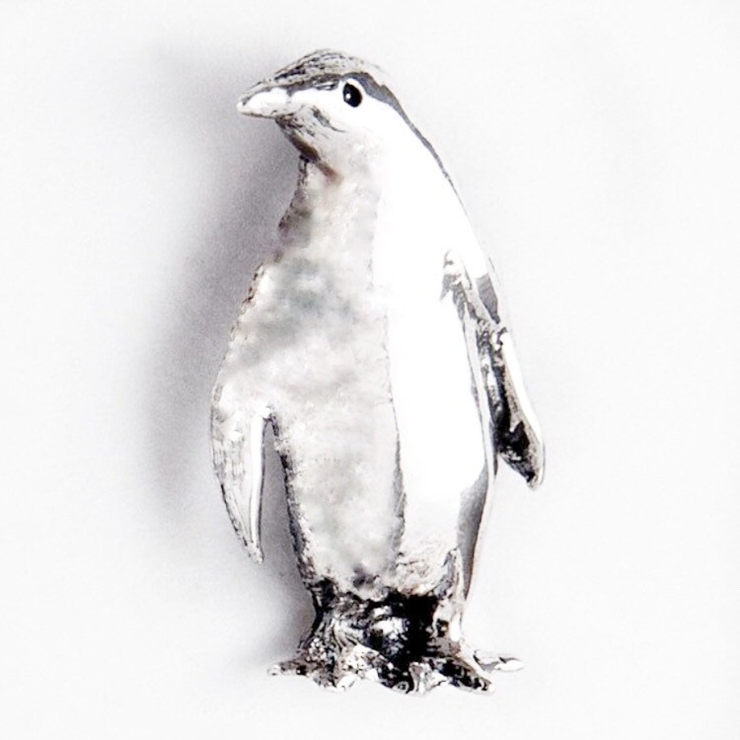 Penguin Sterling Silver Tack, Silver Penguin Pin, Emperor Penguin Tack ...