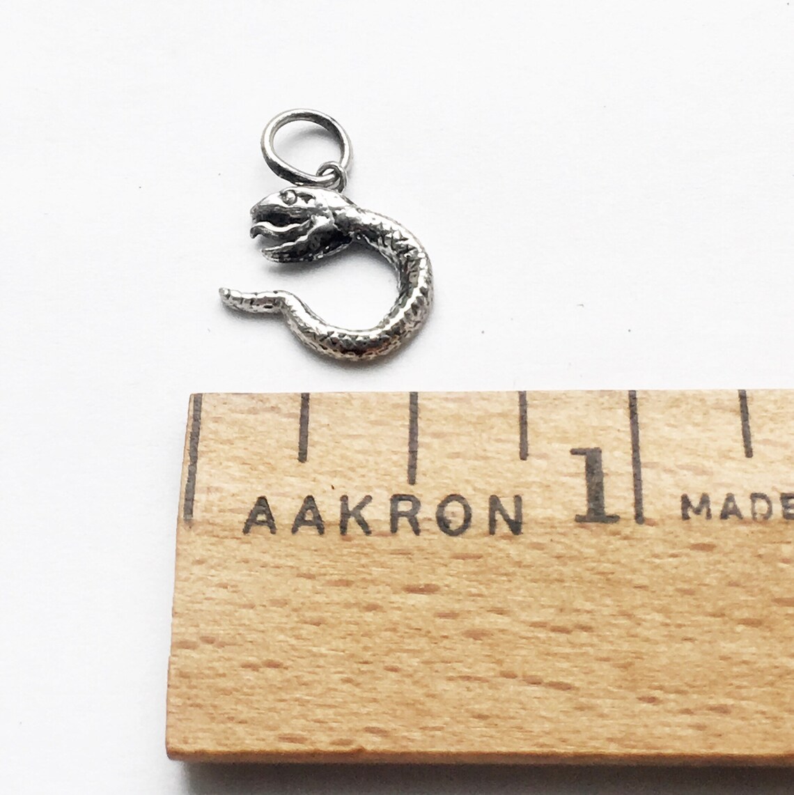 Snake Charm in Sterling Silver | Etsy